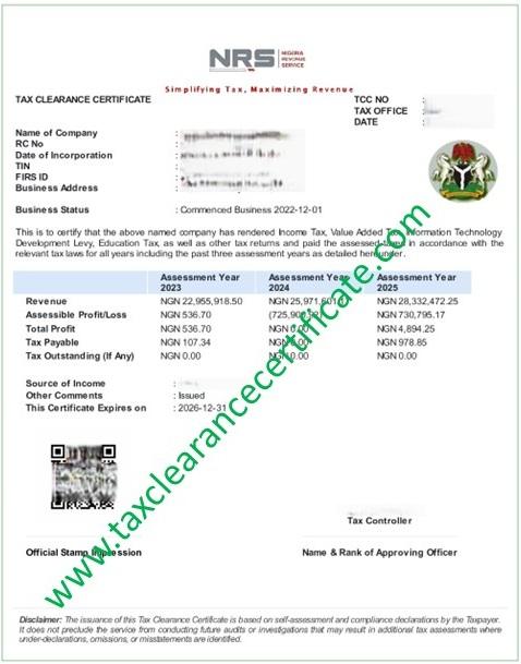 Tax Clearance Certificate Processing in Nigeria | TCC Assistance